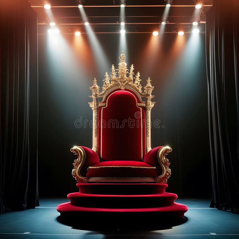 A Royalty S Luxury Ornate Throne Stock Illustration - Illustration of ...