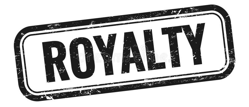 ROYALTY Text on Black Grungy Vintage Stamp Stock Illustration ...