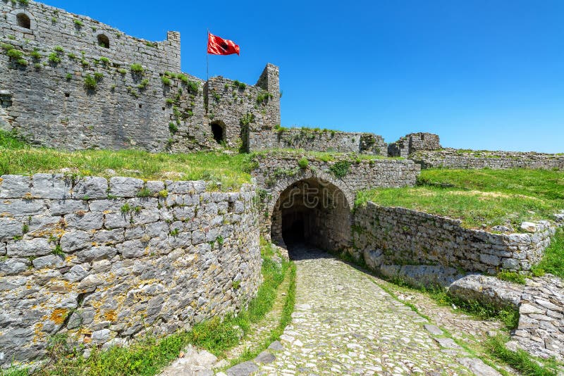 The Entrance of Rozafa Castle. Stock Photo - Image of cultural ...