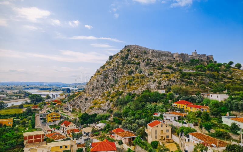 Rozafa Castle Historical Ruins in Shkoder Albania Stock Image - Image ...