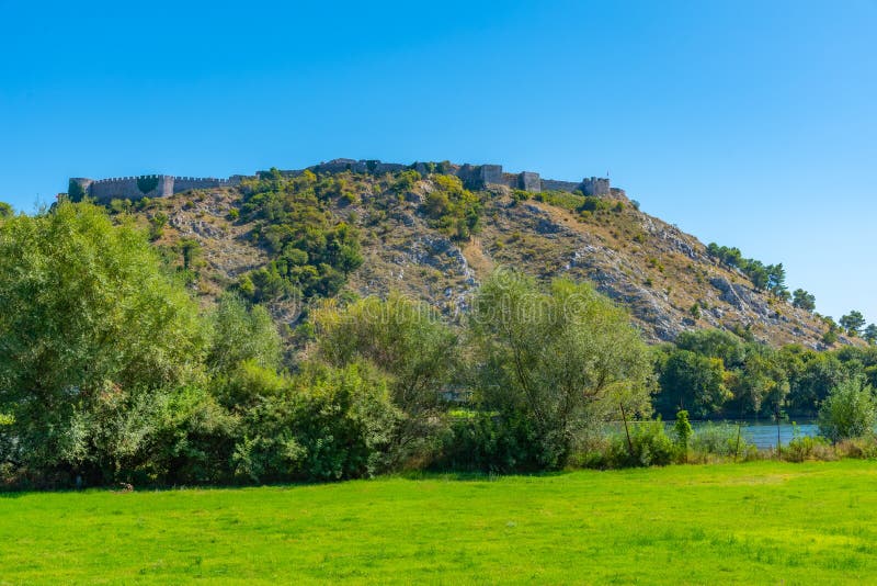 Rozafa Castle Near Shkoder, Albania Stock Photo - Image of shore ...