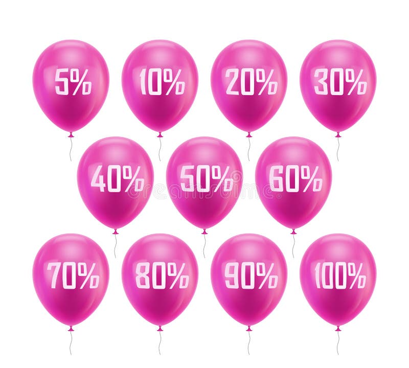 Een Reeks Kortingen, Cijfers, Munttekens Het Vector Van Letters ...