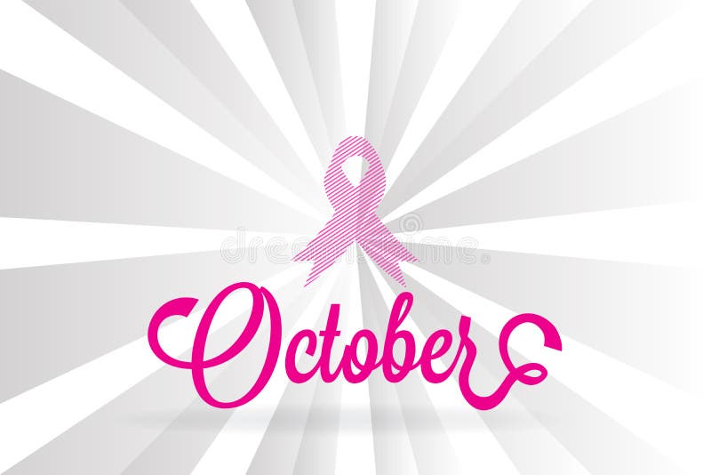 Roze Borstkanker Logo Oktober Vector Illustratie - Illustration of ...