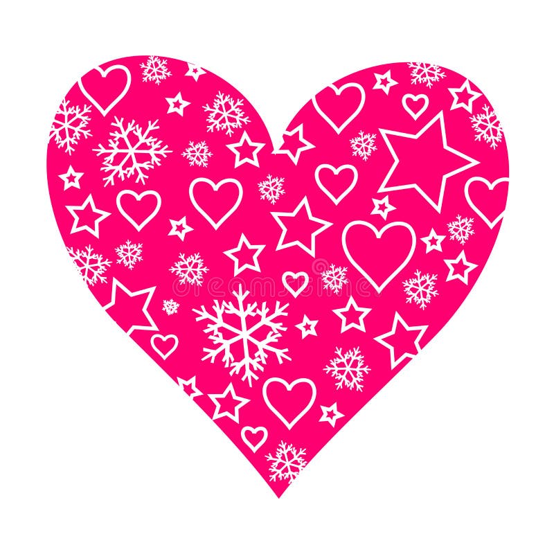 Roze Hart vector illustratie. Illustration of kaart, partij - 37683275