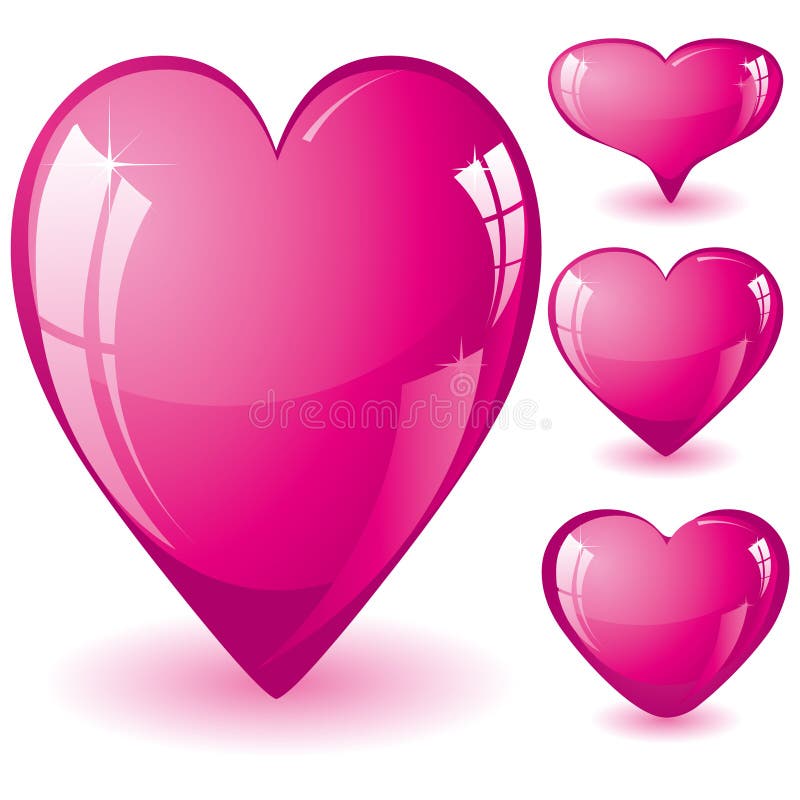 Roze Hart vector illustratie. Illustration of romaans - 12838400