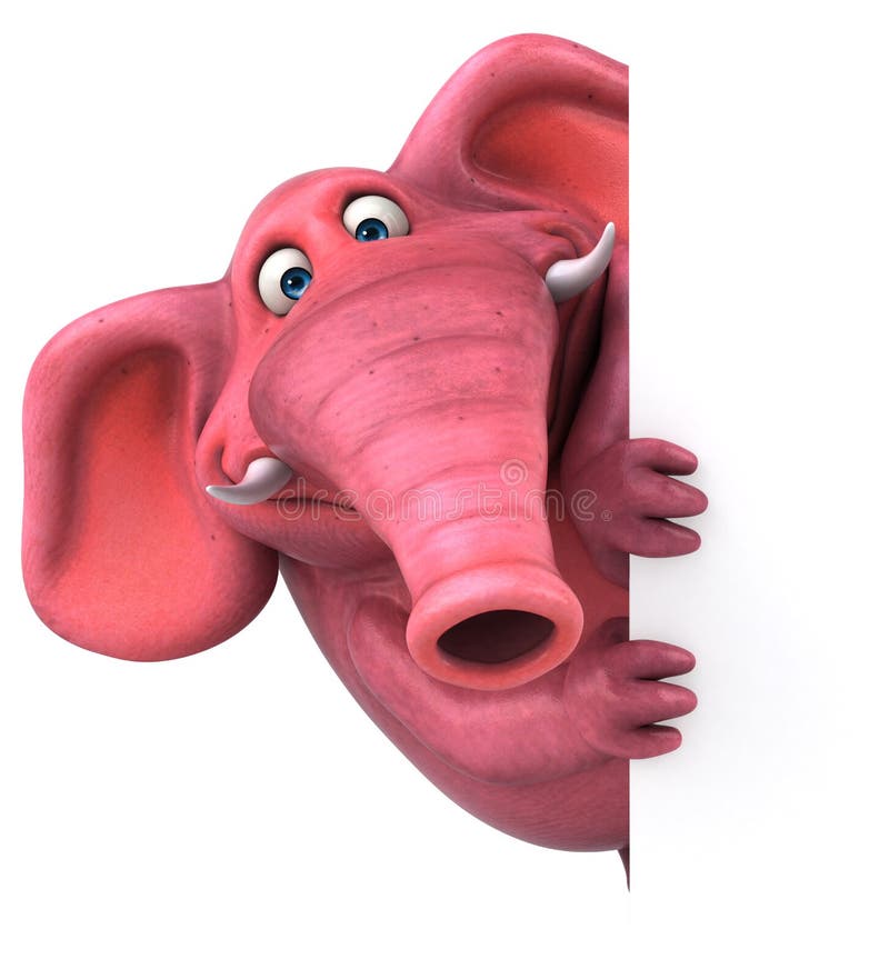 Roze Olifant - 3D Illustratie Stock Illustratie - Illustration of ...