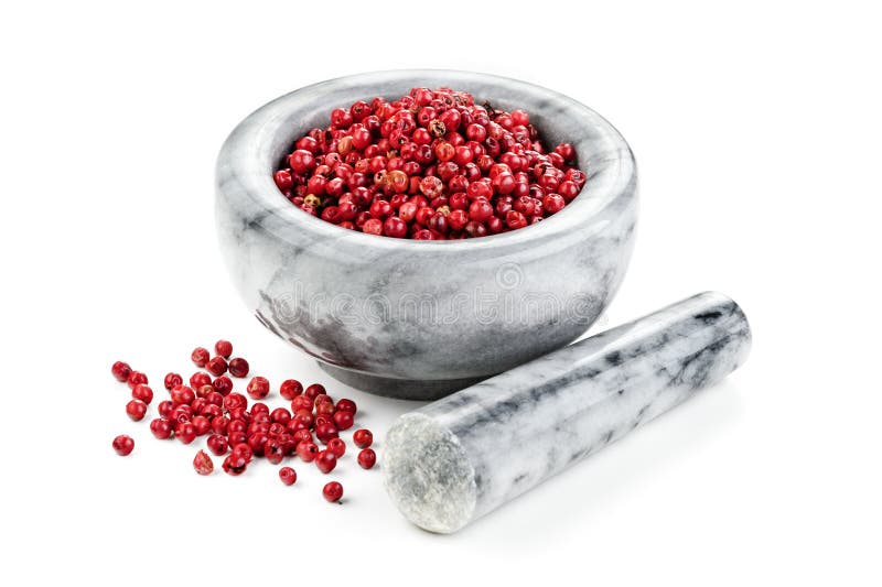 Een Roze Peper Met Peperkorrels, Schinus Molle, Ook Bekend Als ...