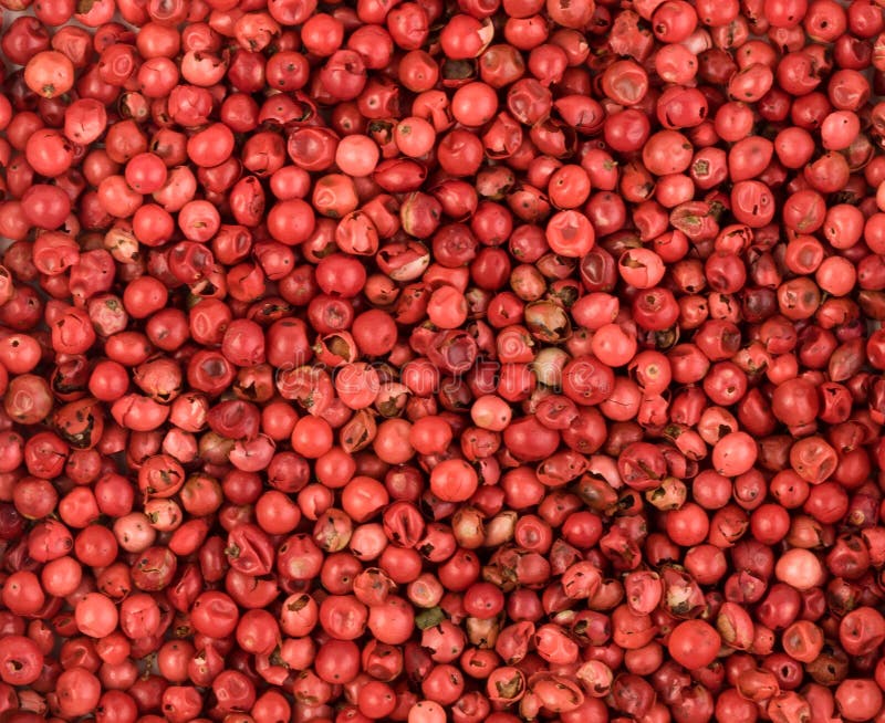 Hoop Van Roze Peper In Korrels Stock Foto - Afbeelding bestaande uit ...