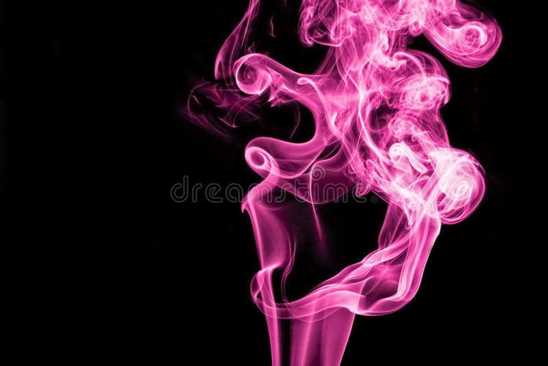 Roze Rook Op Zwarte Achtergrond Stock Afbeelding - Image of donker ...