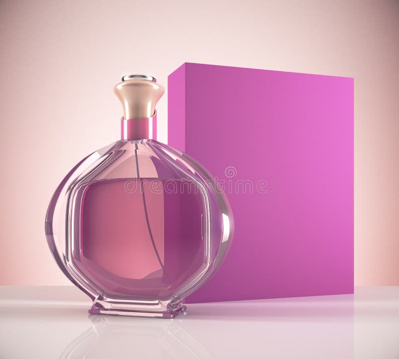 Licht Parfum Met Verpakking Stock Illustratie - Illustration of aroma ...