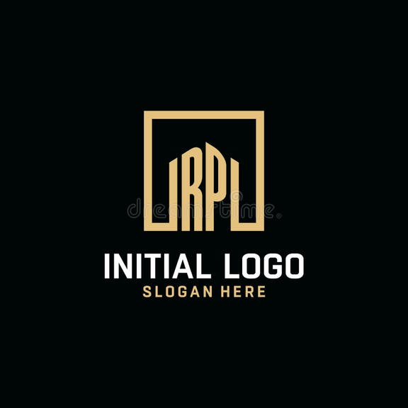 RP Initial Monogram Logo Design with Square Shape Design Ideas Stock ...