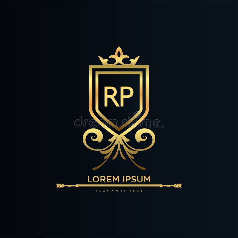 RP Letter Initial with Royal Template.elegant with Crown Logo Vector ...