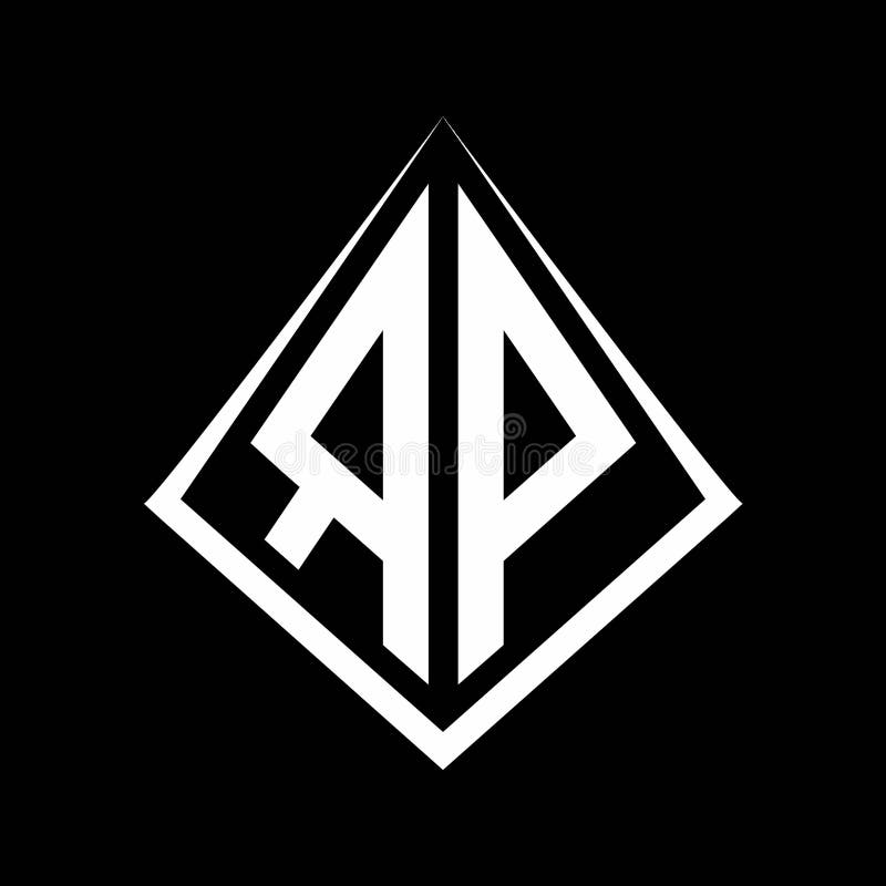 RP Logo Letters Monogram with Prisma Shape Design Template Stock Vector ...