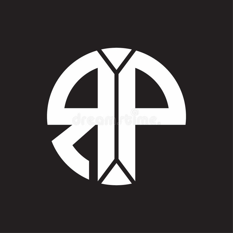 RP Logo Monogram with Piece Circle Ribbon Style Stock Illustration ...