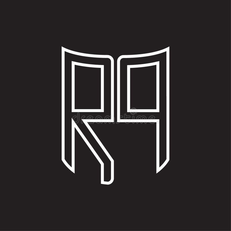 RP Logo Monogram with Ribbon Style Outline Design Template Stock Vector ...