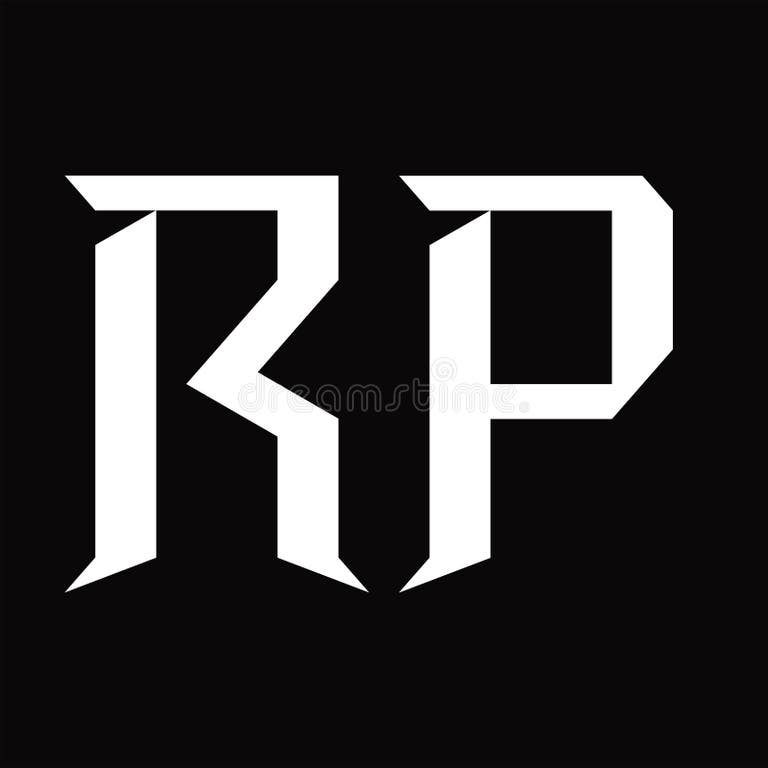 RP Logo Monogram with Slice Shape Design Template Stock Vector ...