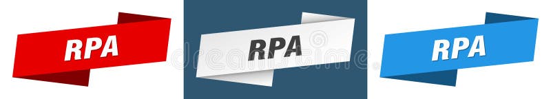 Rpa Banner. Rpa Ribbon Label Sign Set Stock Vector - Illustration of ...