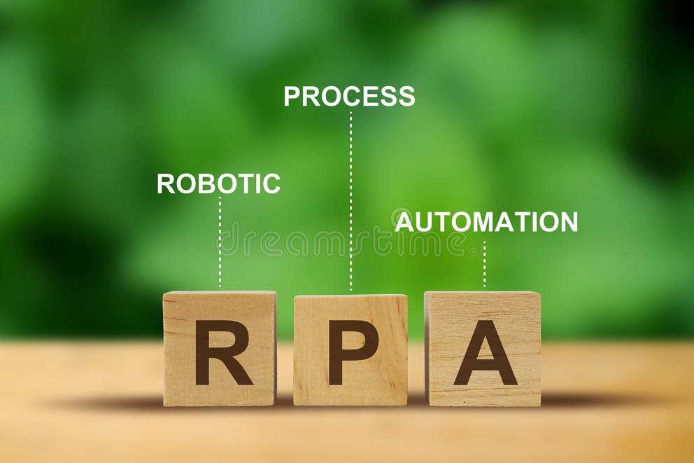 Rpa Robotic Process Automation Concept Computer Robotic Process Automatisation Vector