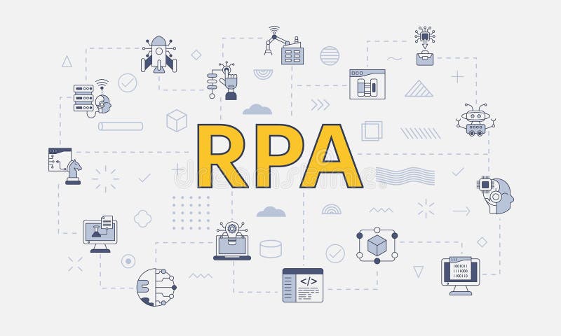 Rpa Robotic Process Automation Concept for Infographic Template Banner ...