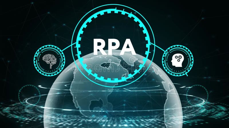 Rpa Robotic Process Automation Icon Animation Stock Video - Video of ...
