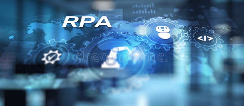 RPA Robotic Process Automation Innovation Technology Concept on Virtual ...