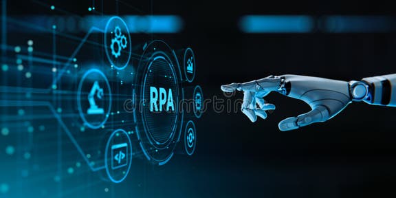 RPA - Robotic Process Automation Technology Concept. Robot Hand ... RPA - Robotic Process Automation Technology Concept. Robot Hand ...
