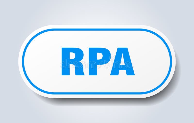 Rpa Sign. Rounded Isolated Button. White Sticker Stock Vector ...