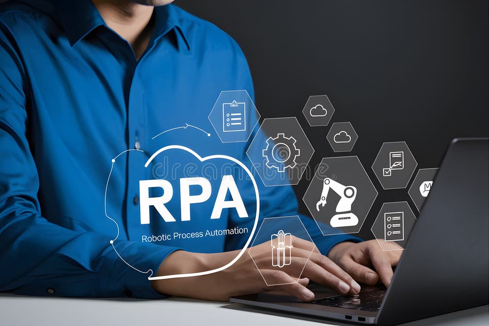 Robotic Process Automation RPA Technology Digital Business Workflow Modern Software Automation ...