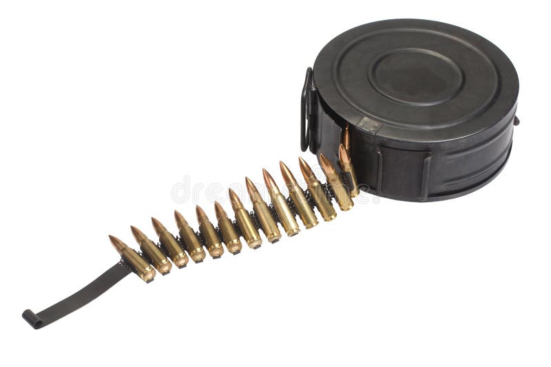 RPD-44 Round Ammunition Box with Machine-gun Belt Stock Photo - Image ...