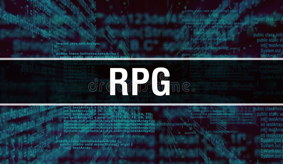 RPG with Digital Java Code Text. RPG and Computer Software Coding ...