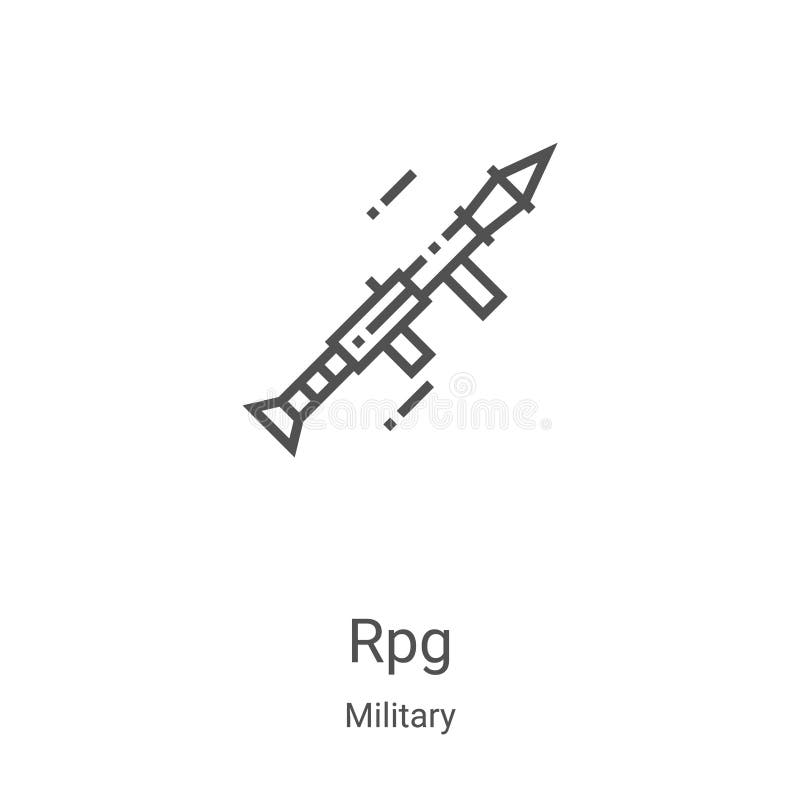 Rpg Icon Vector from Military Collection. Thin Line Rpg Outline Icon ...