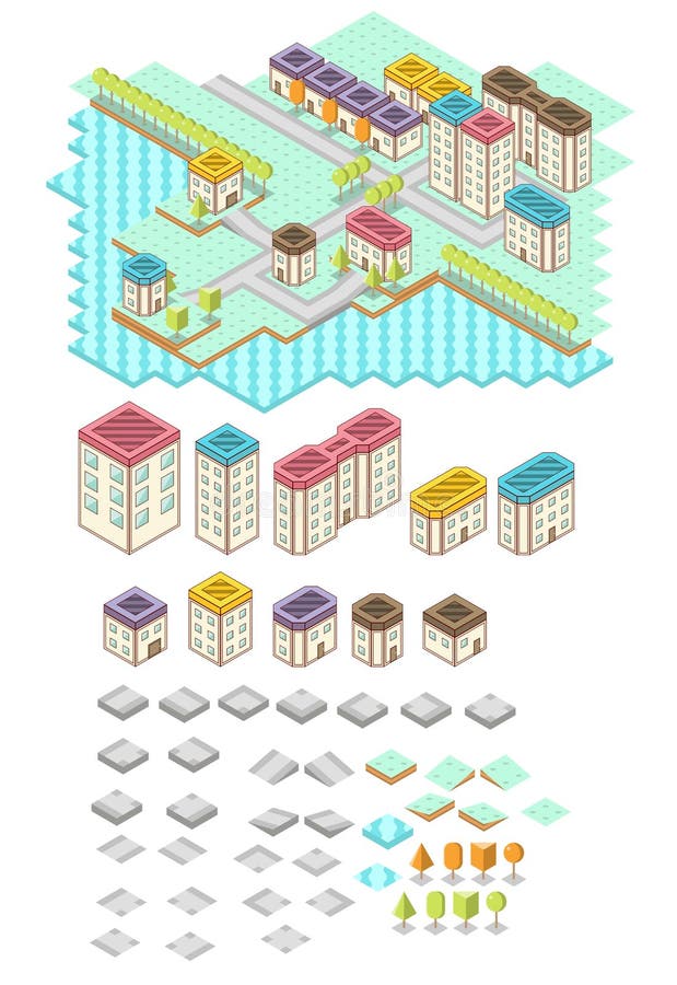 RPG Isometric Tile Collection Stock Vector - Illustration of city ...