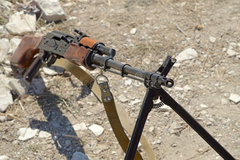 RPK Machine gun stock photo. Image of sight, arms, military - 80858906