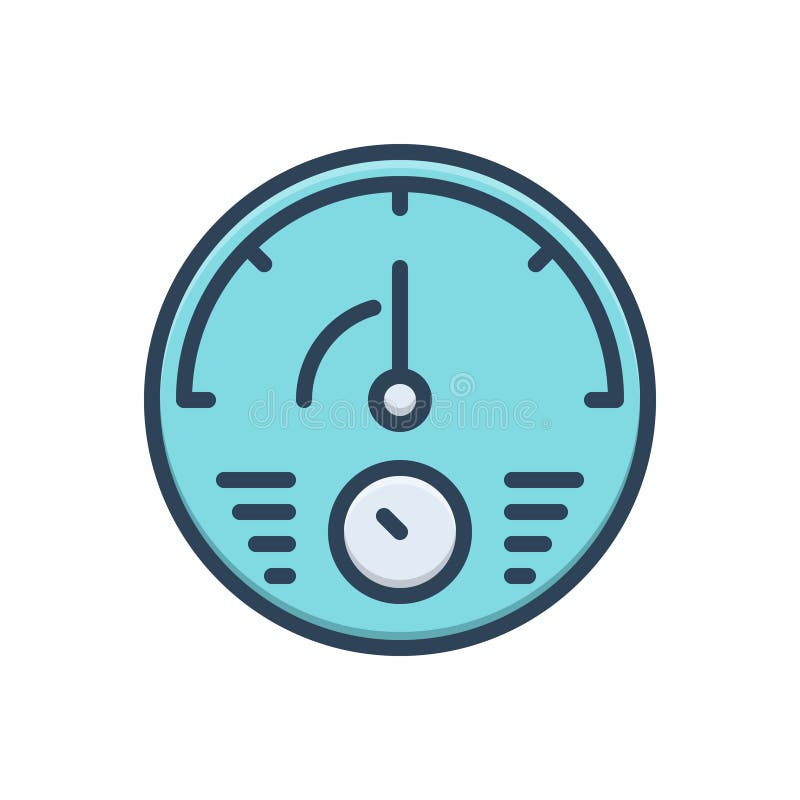 Color Illustration Icon for Rpm, Odometers and Engine Stock Vector ...
