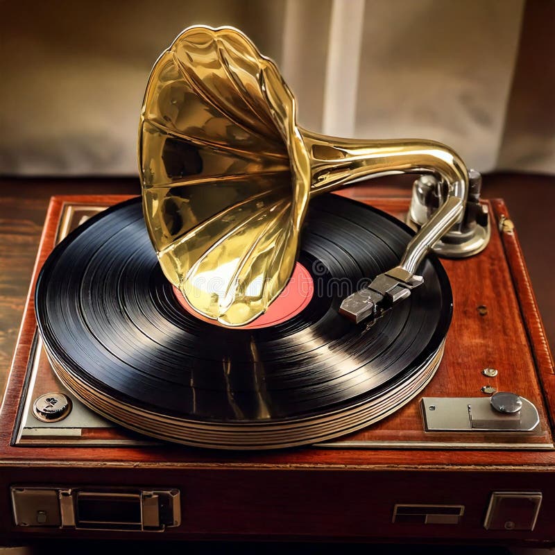 78 Rpm Record, AI Generated Stock Illustration - Illustration of player ...