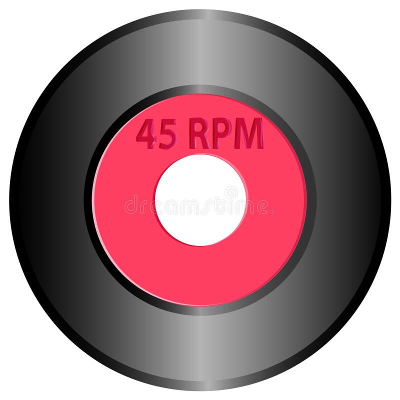 Retro 45 RPM Record stock vector. Illustration of sound - 2687864