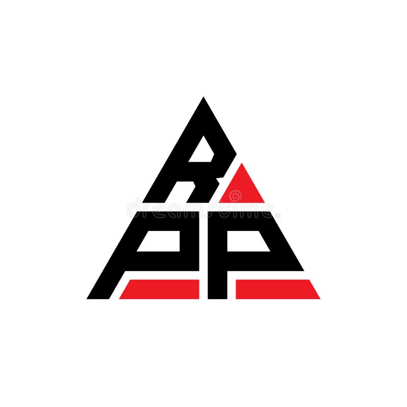 Rpp Triangle Letter Logo Design With Triangle Shape Rpp Triangle Logo Design Monogram Stock