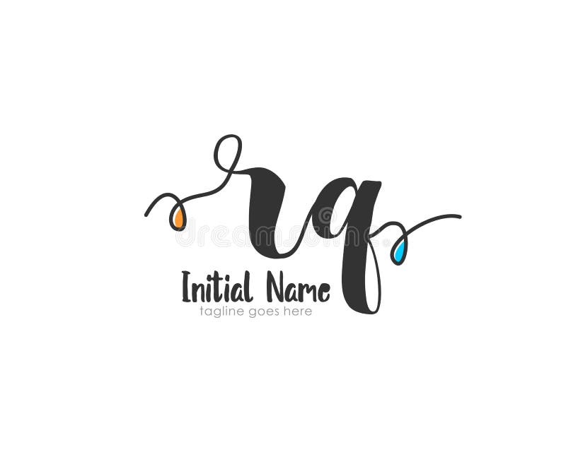 RQ Signature Initial Logo Template Vector. Initial Signature Logo ...