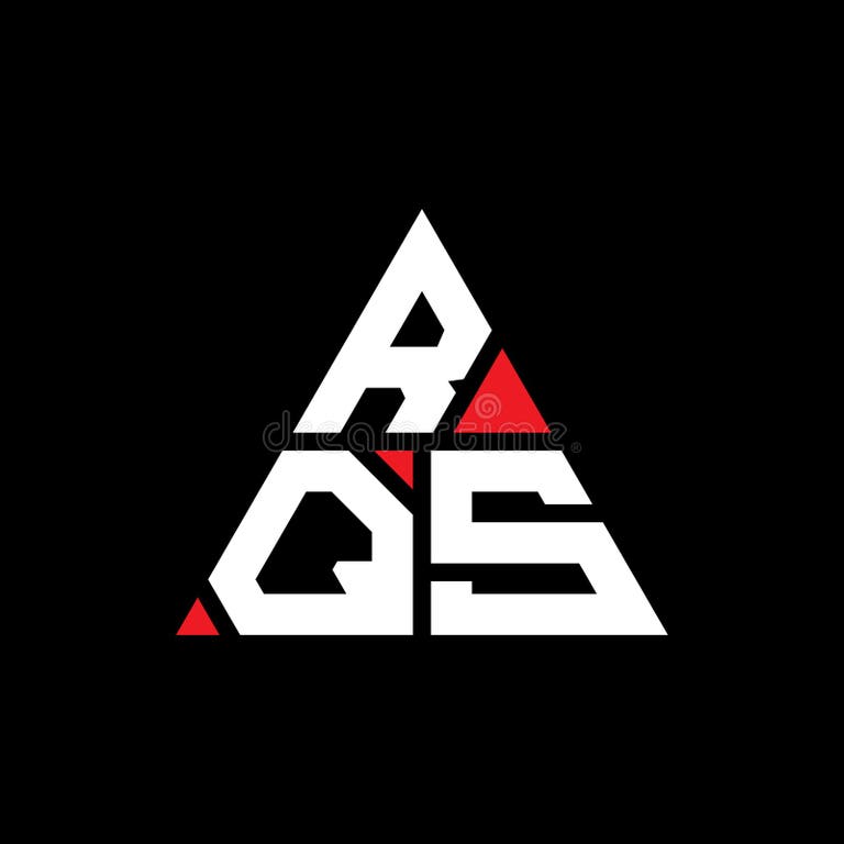 RQS Triangle Letter Logo Design with Triangle Shape. RQS Triangle Logo ...