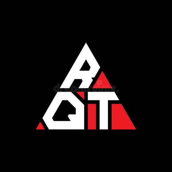 RQT Triangle Letter Logo Design with Triangle Shape. RQT Triangle Logo ...