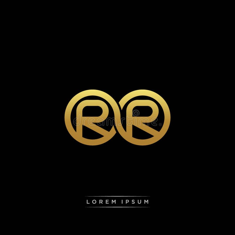 Elegant RR Letter Linked Monogram Logo Design Stock Vector ...