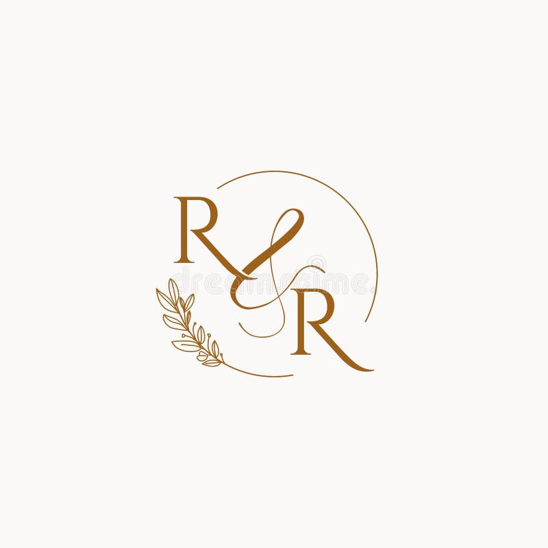 RR Initial Wedding Monogram Logo Stock Illustration - Illustration of ...