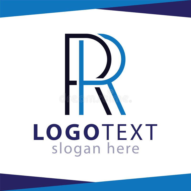 RR Letter Line Logo Element Stock Vector - Illustration of card, font ...