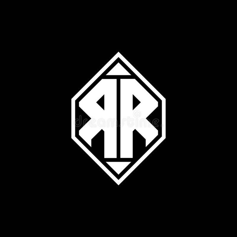 RR Logo Monogram Geometric Shield Shape Style Stock Vector ...