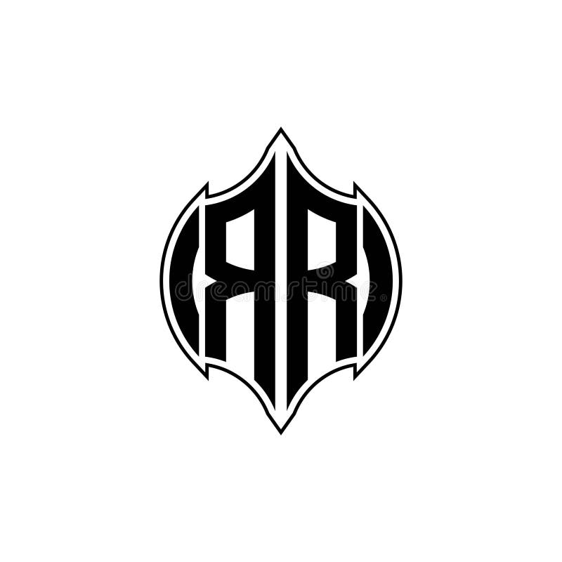 RR Logo Monogram Geometric Shield Shape Style Stock Vector ...