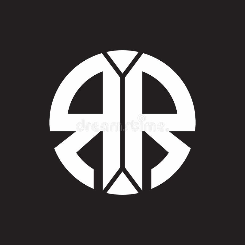 RR Logo Monogram with Piece Circle Ribbon Style Stock Vector ...