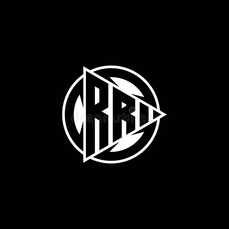 RR Logo Monogram Triangle Play Shape Circle Rounded Stock Vector ...