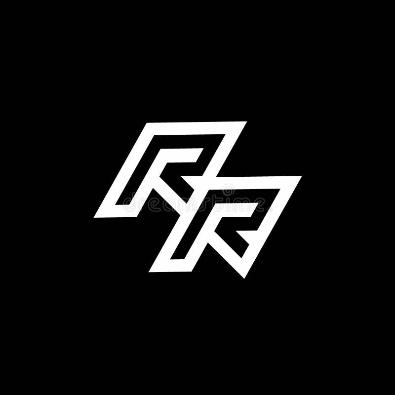 RR Logo Monogram with Up To Down Style Negative Space Design Template ...