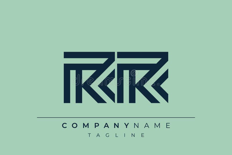 RR minimal line logo stock vector. Illustration of lettering - 361949122
