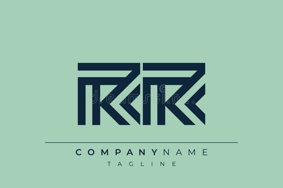 RR minimal line logo stock vector. Illustration of lettering - 361949122